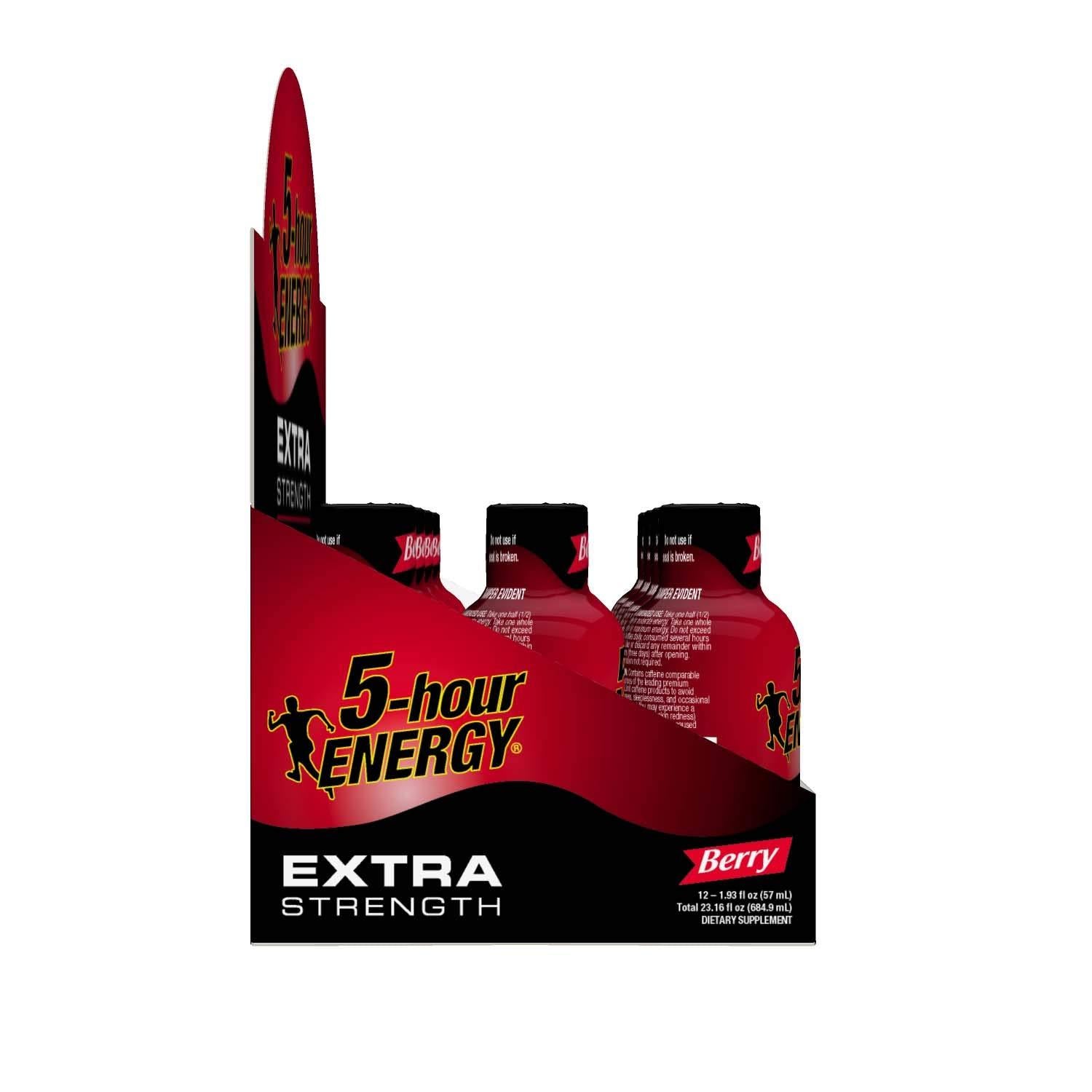 5 Hour Energy Extra Strength Berry Flavor, 1.93 oz., 24 Count – Mom and ...