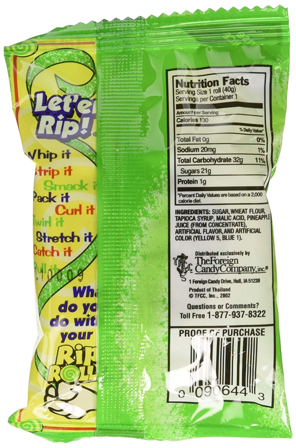 Sour Rips Roll Green Apple Flavor (24 count) – Mom and Pop Wholesale