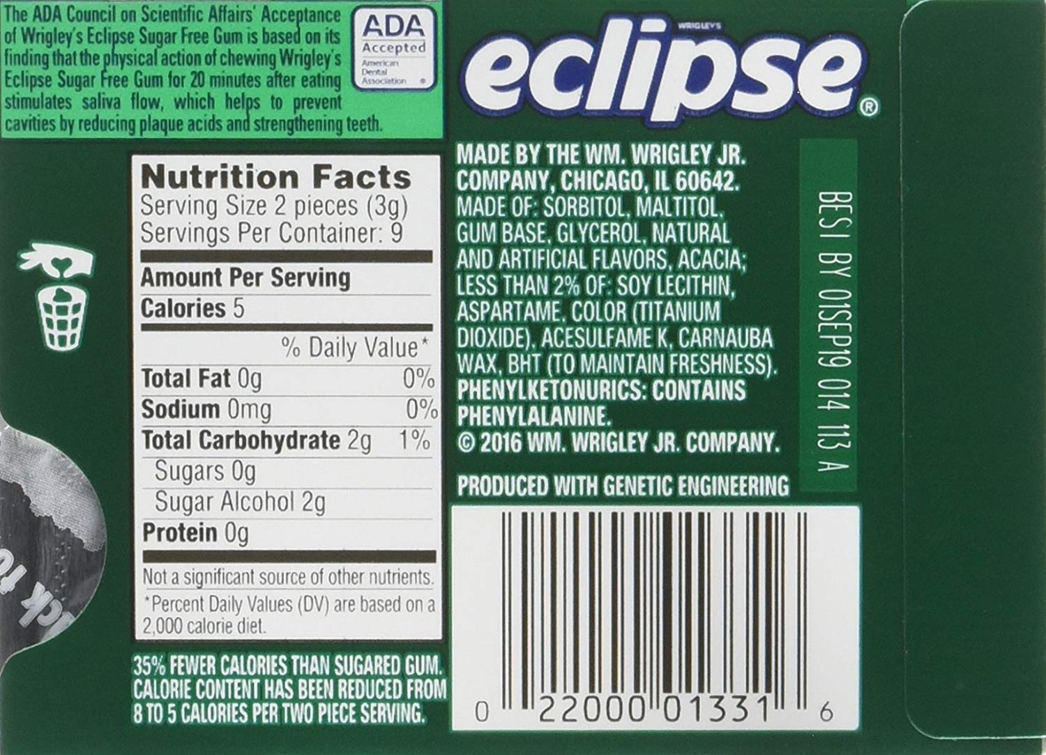 Eclipse Sugar Free Gum, Spearmint, 8 pk – Mom and Pop Wholesale